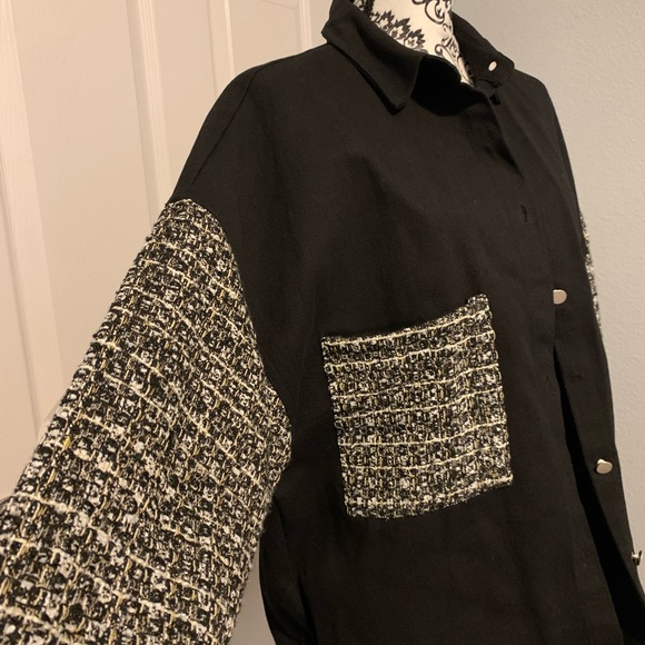 Fantastic Fawn | Jackets & Coats | Fantastic Fawn Denim Tweed Shacket ...